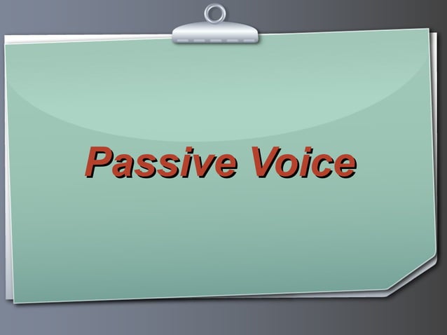Passive Voice | PPT