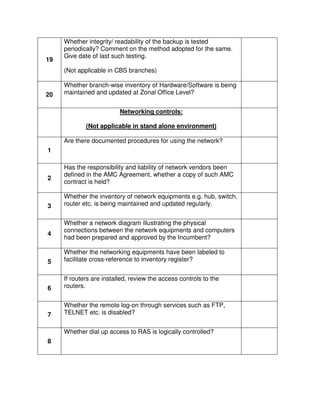 System audit questionnaire | PDF