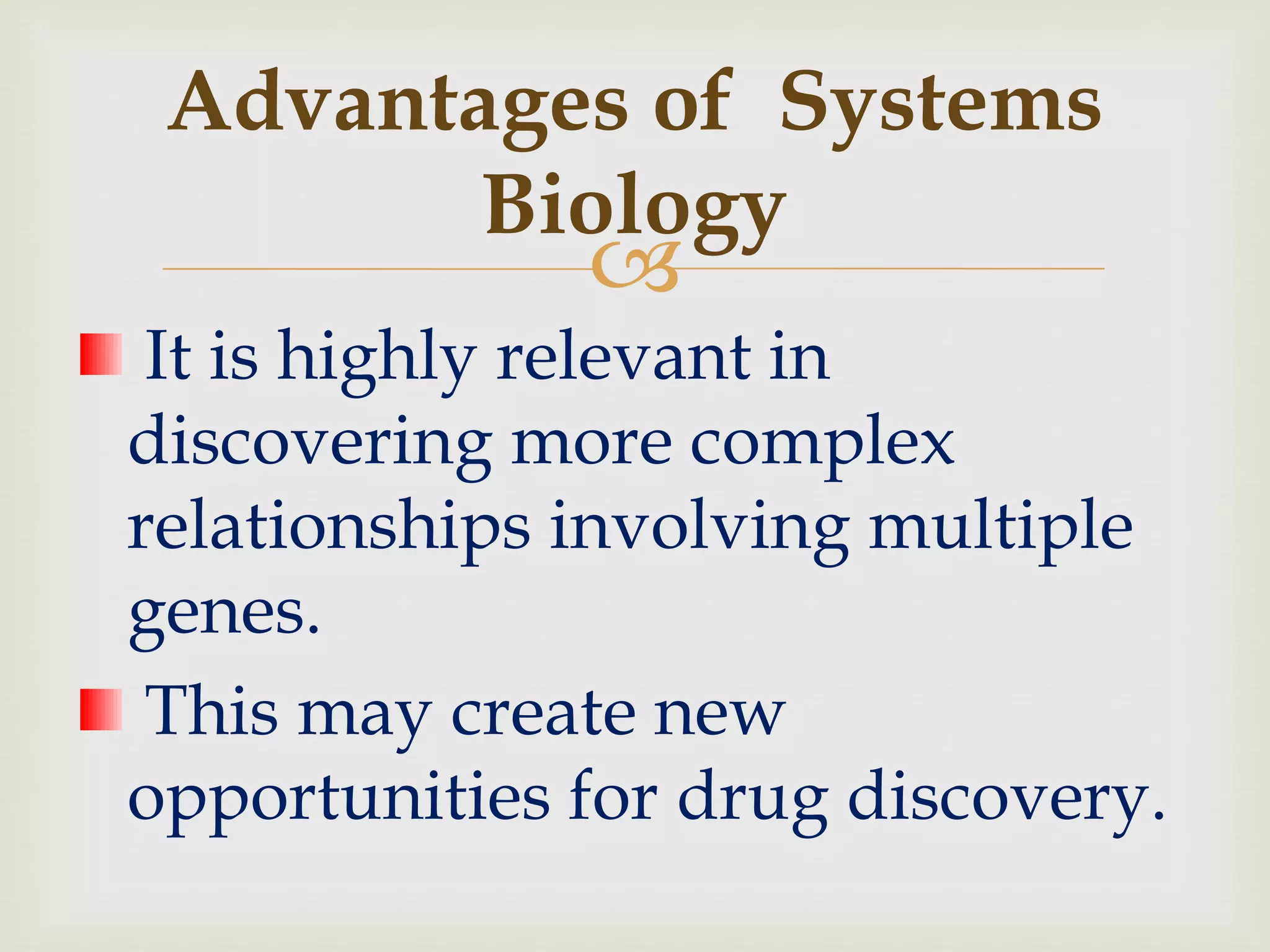 System's Biology | PPTX