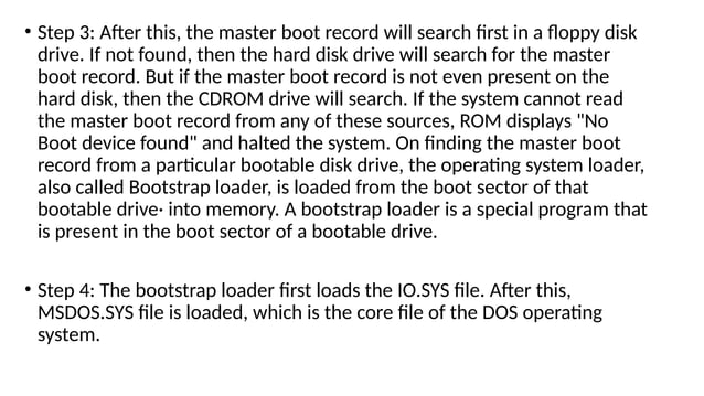 System Boot how it works in the operating system | PPTX | Operating Systems | Computer Software ...