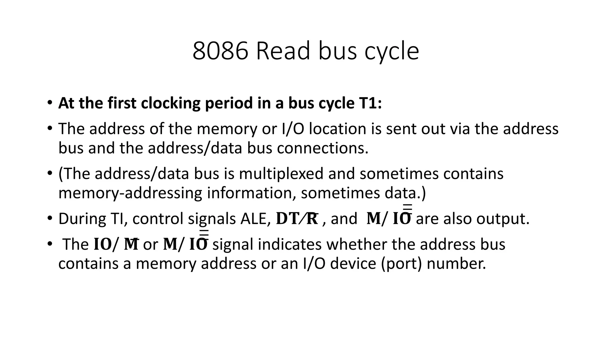 System bus timing 8086 | PPTX