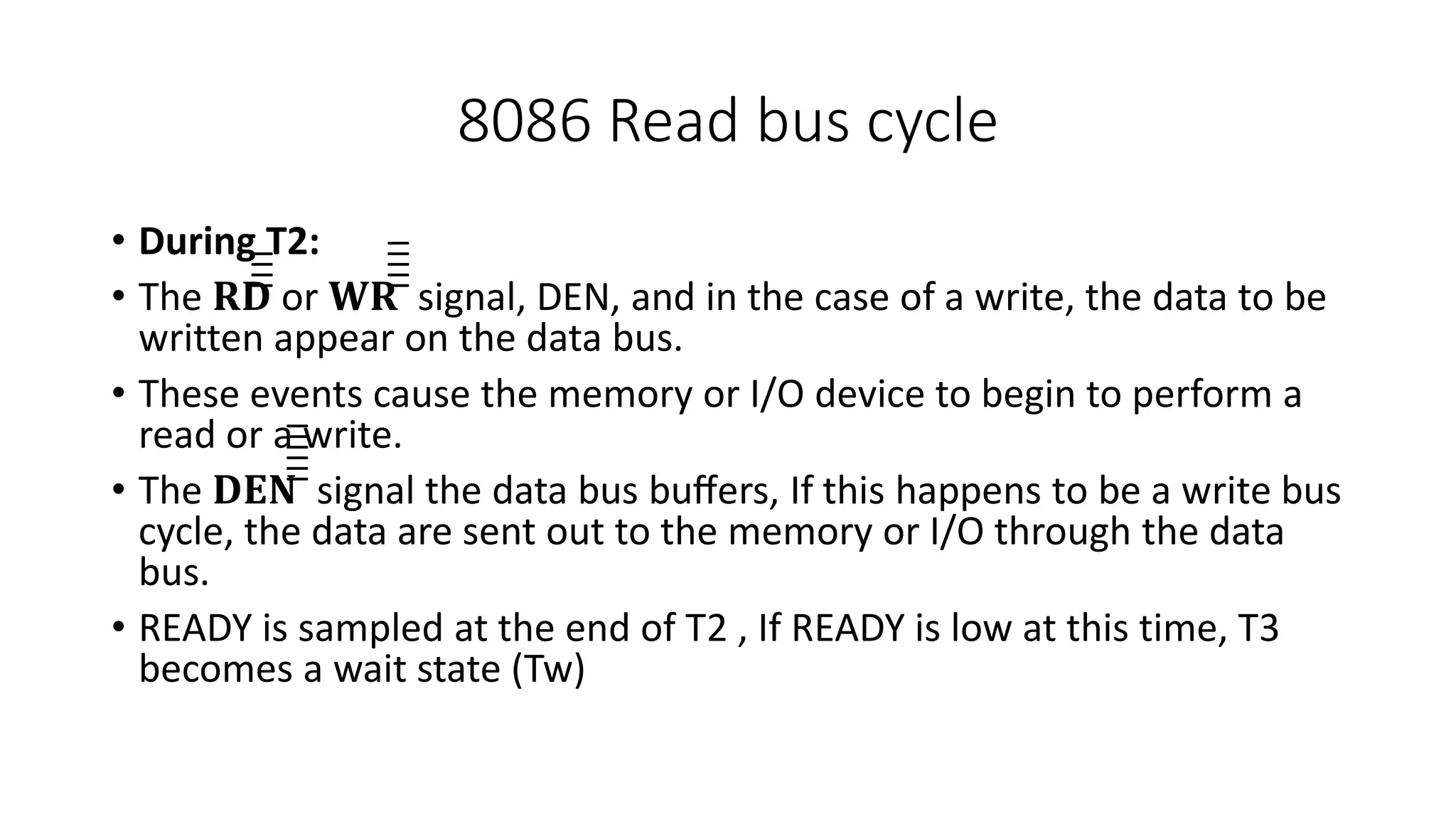 System bus timing 8086 | PPTX