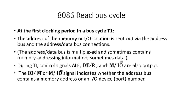 System bus timing 8086 | PPTX
