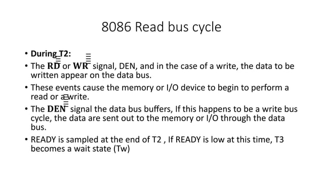 System bus timing 8086 | PPTX