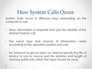 System calls | PPTX