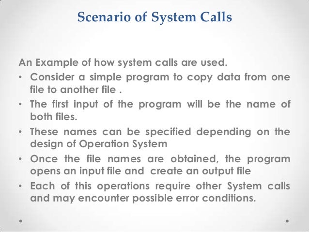 System calls