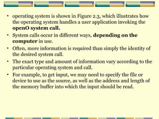 System Calls and Components of OS . ppt | PPT
