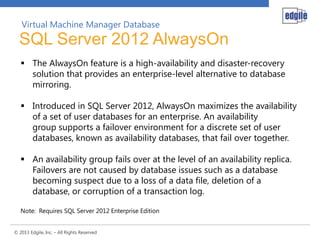 System Center 2012 Virtual Machine Manager | PPTX