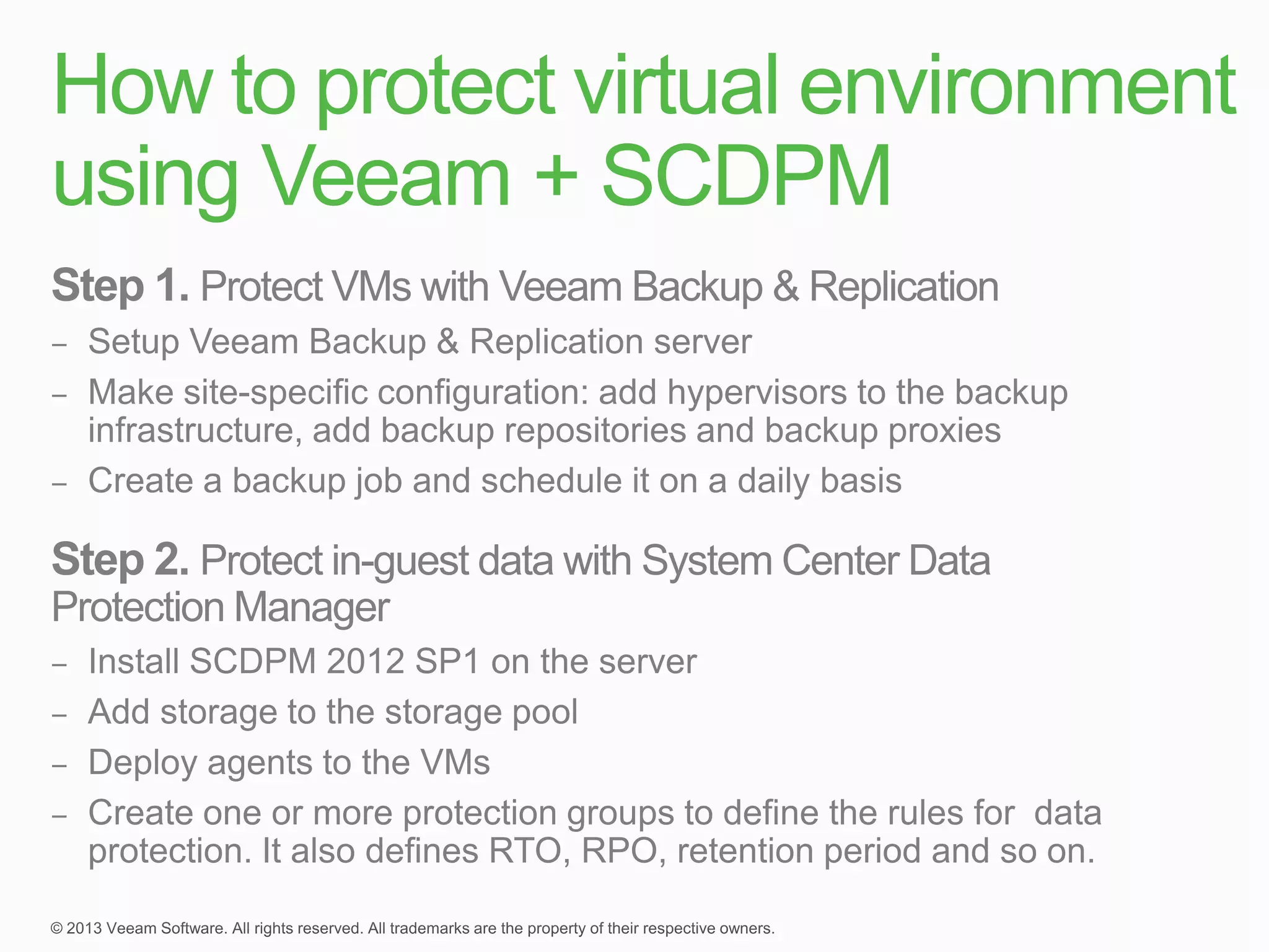 Microsoft System Center Data Protection Manager and Veeam Backup ...