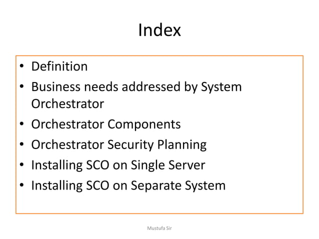 System center orchestrator | PPT