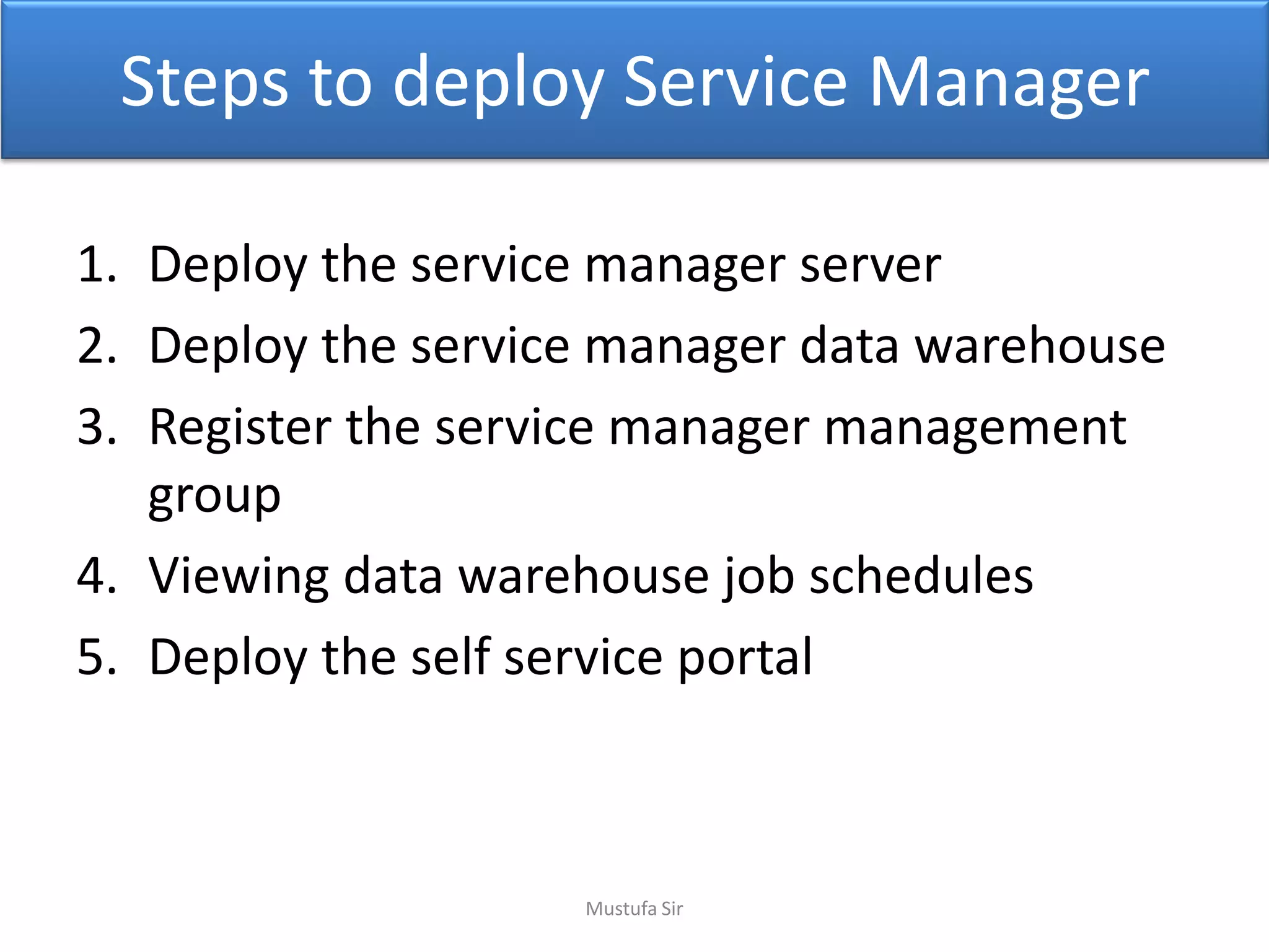 System center service manager | PPT