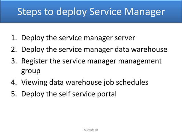 System center service manager | PPT