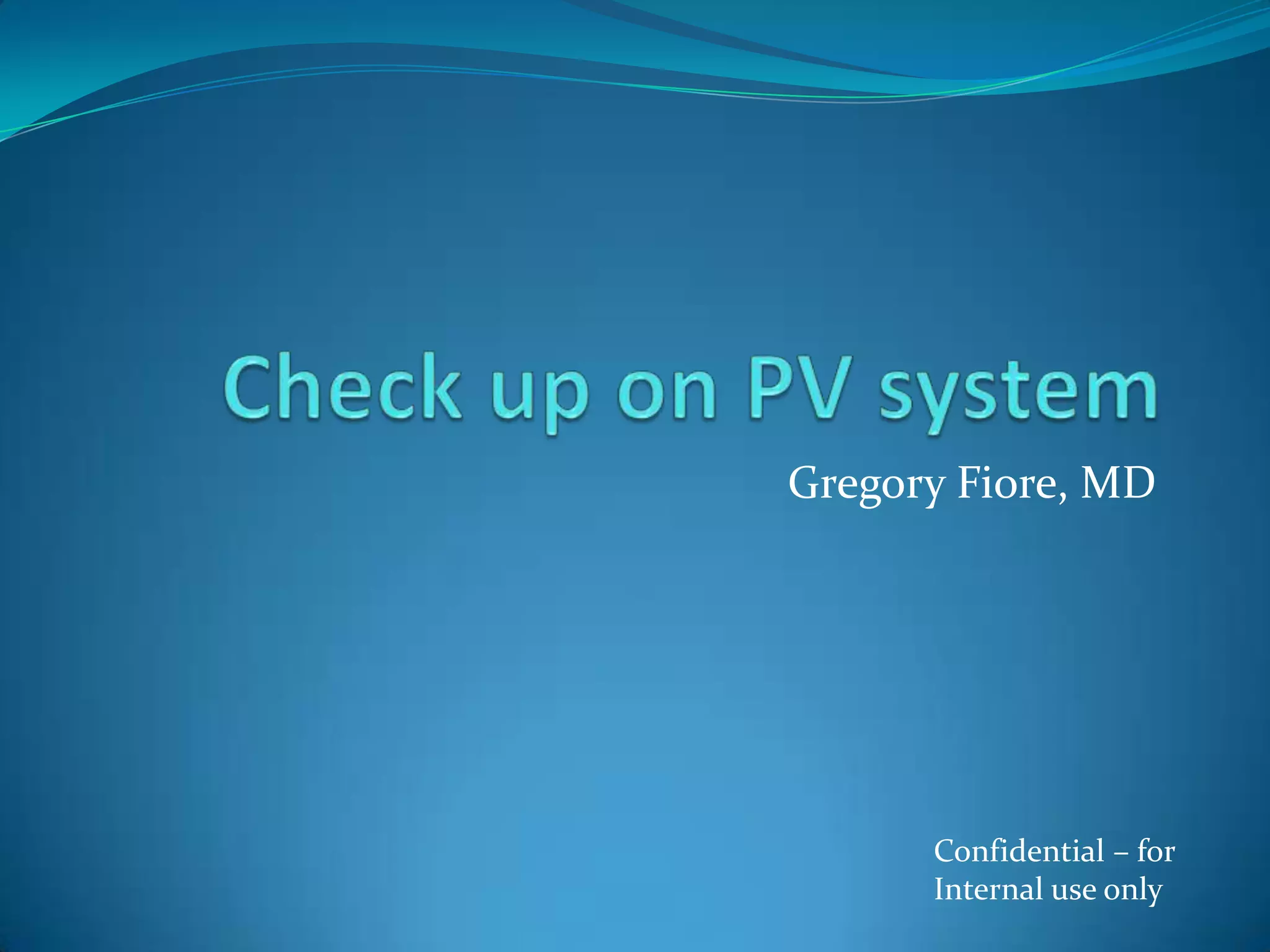 System checkup | PPT