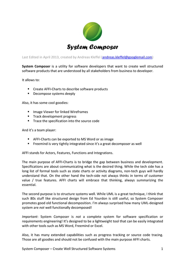 System Composer | PDF | Shareware and Freeware | Computer Software and ...
