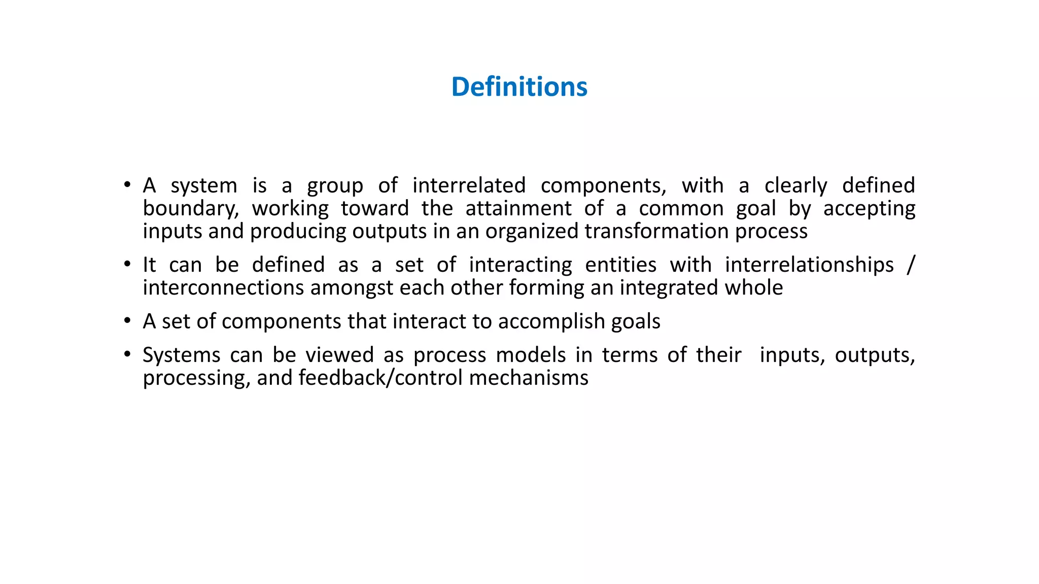 System concept in MIS | PPTX