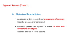 System concept in MIS | PPTX