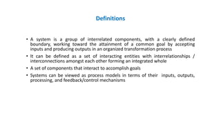 System concept in MIS | PPTX