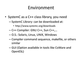 Systemc overview 2010 | PPT