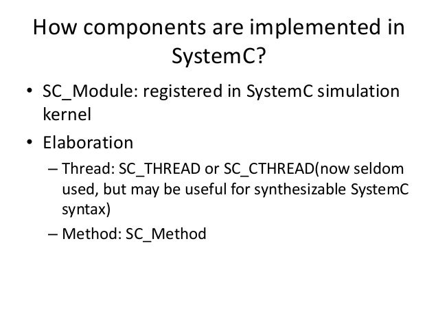 Systemc overview 2010