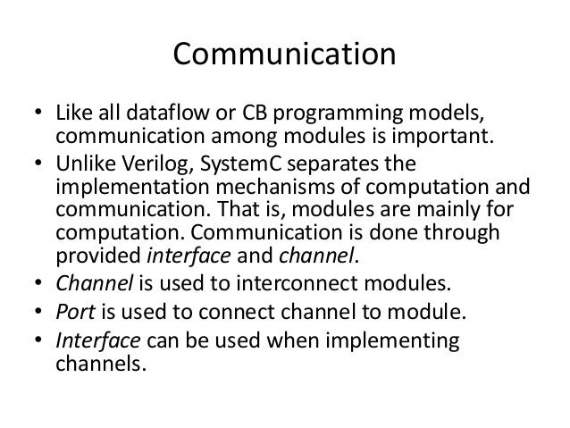 Systemc overview 2010