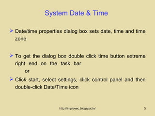 System date and time.50