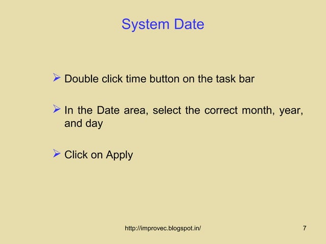 System date and time.50