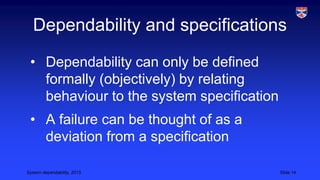 System dependability | PPTX
