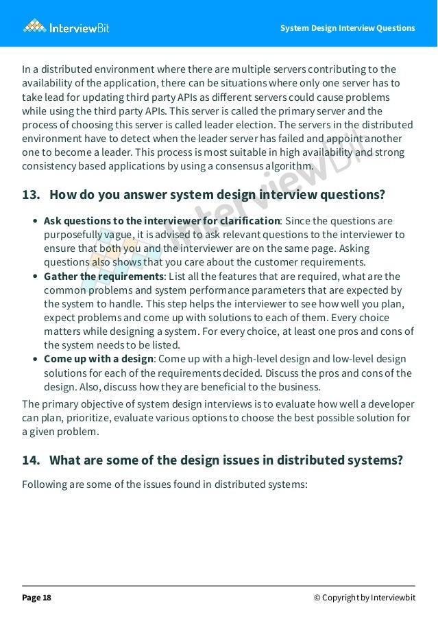 Top System Design Interview Questions | PDF