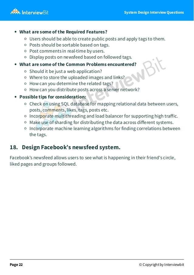 Top System Design Interview Questions | PDF
