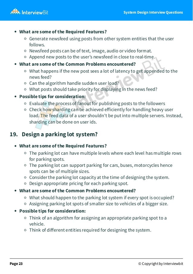 Top System Design Interview Questions | PDF
