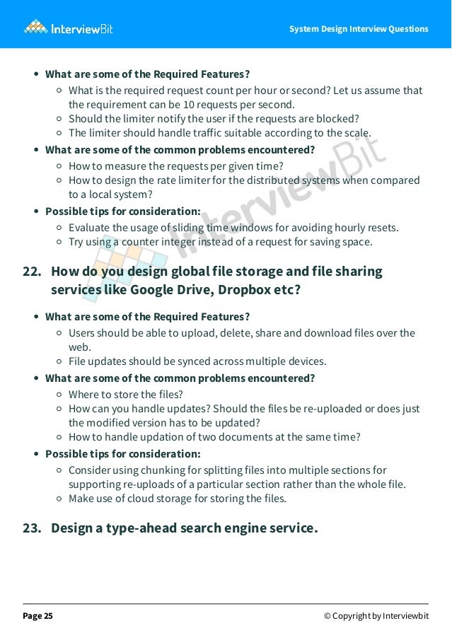 Top System Design Interview Questions | PDF