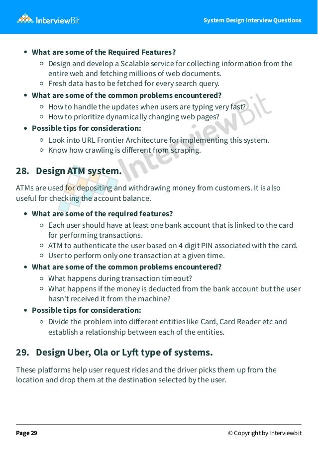 Top System Design Interview Questions | PDF