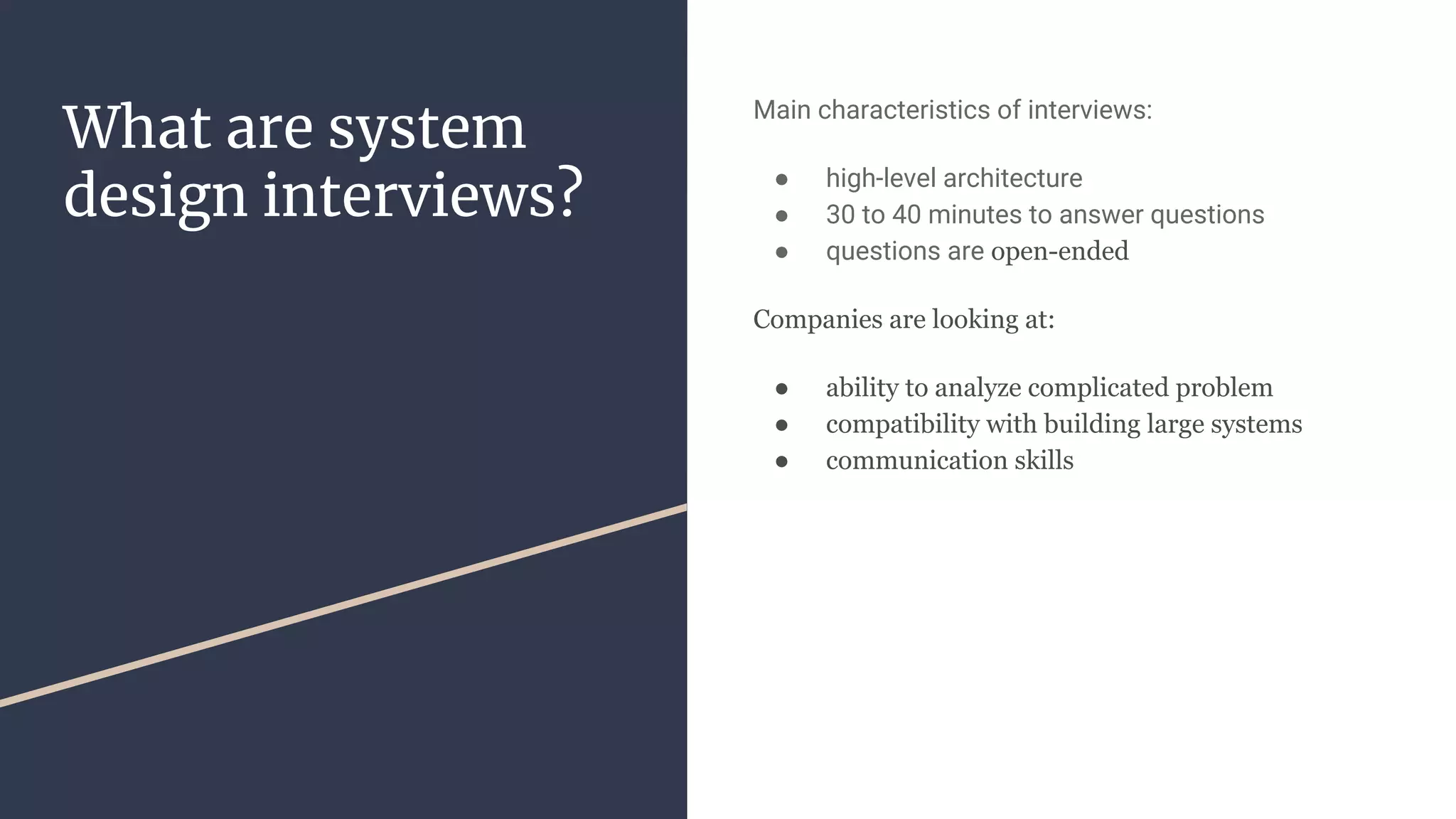 System design interview prep | PPT
