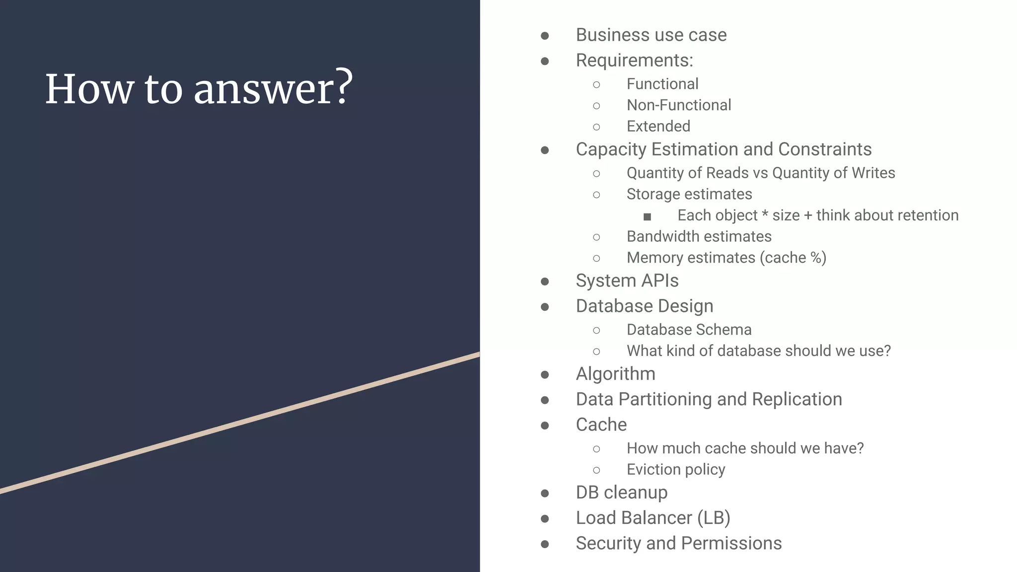 System design interview prep | PPT
