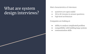 System design interview prep | PDF