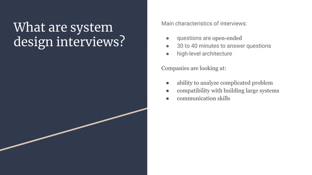 System design interview prep | PPT