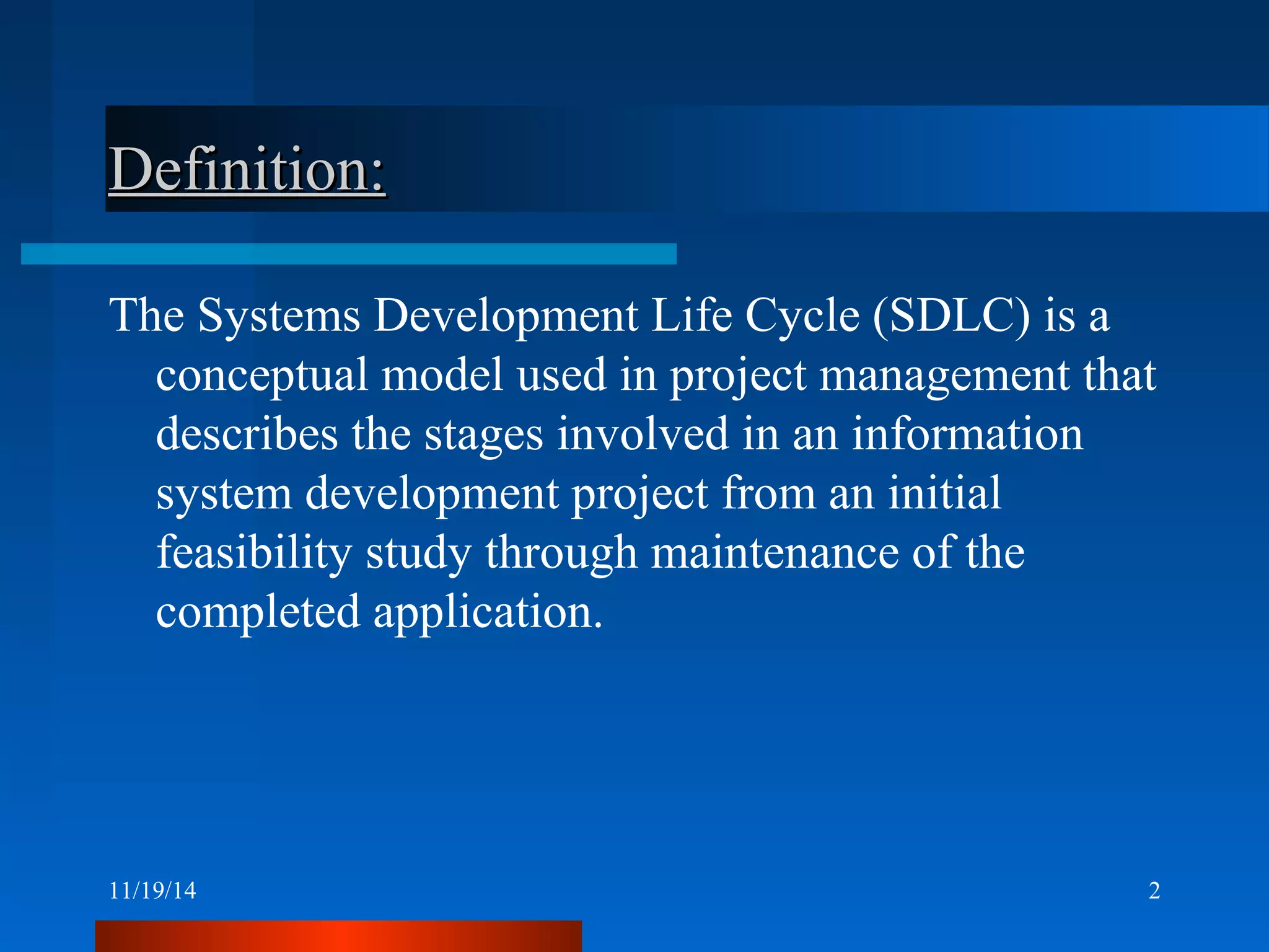 System development life cycle | PPT