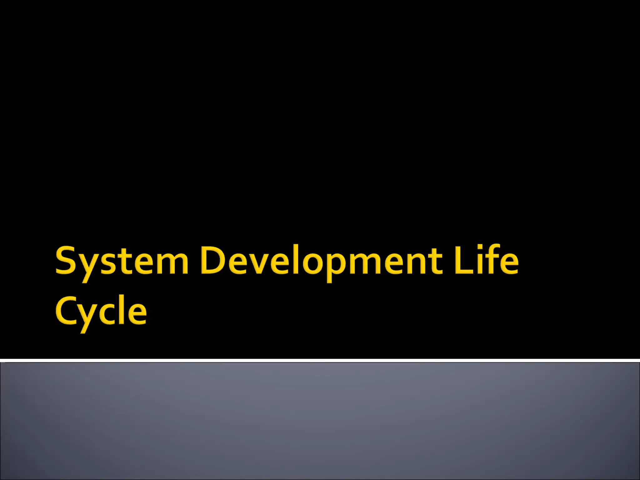 System development life cycle | PPT