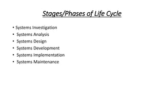 System development life cycle and Implementation of IS | PPTX