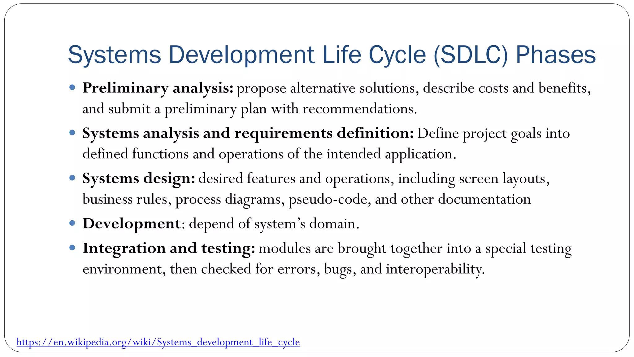 System Development Life Cycle (SDLC) | PDF