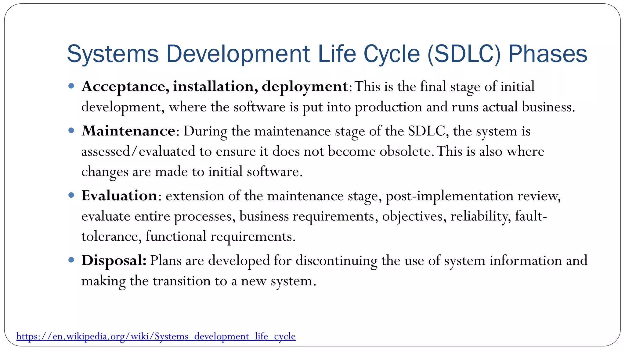 System Development Life Cycle (SDLC) | PDF