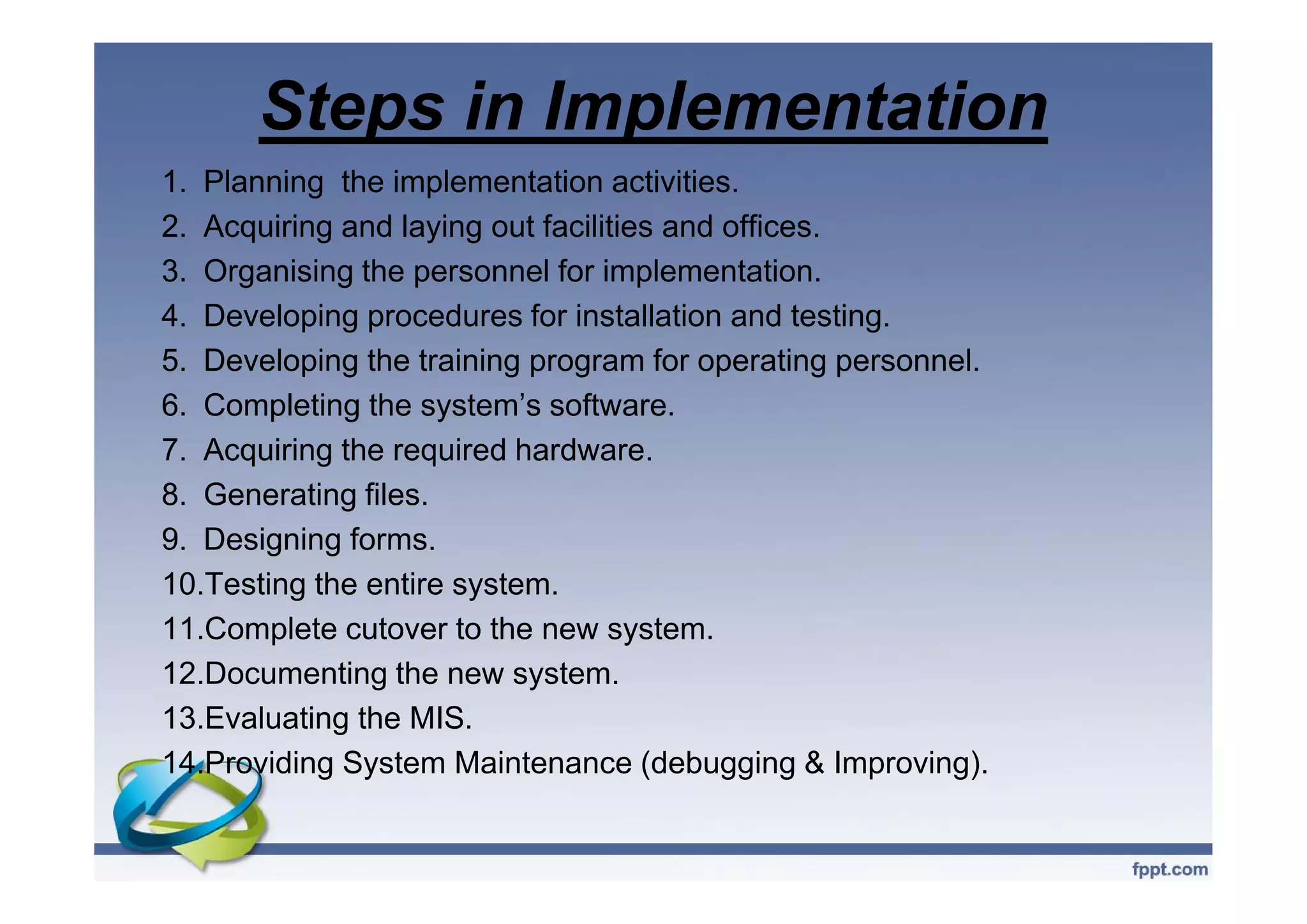 System Development Life Cycle & Implementation of MIS | PDF