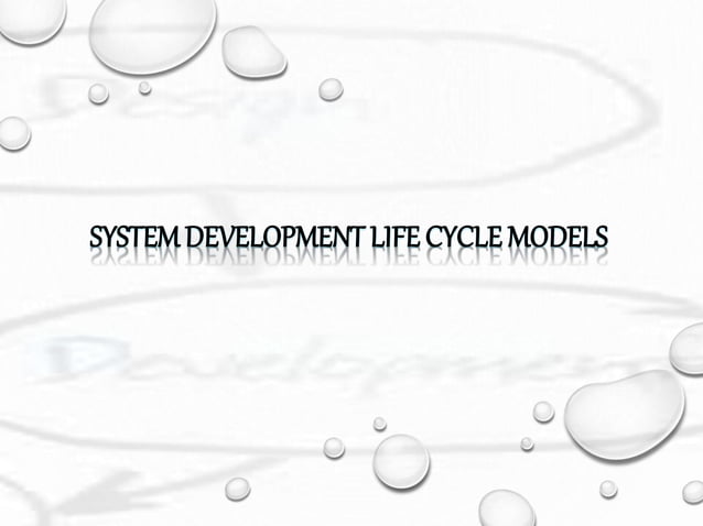System development life cycle models | PPTX | Programming Languages | Computing