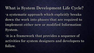 System development life cycle report | PPT