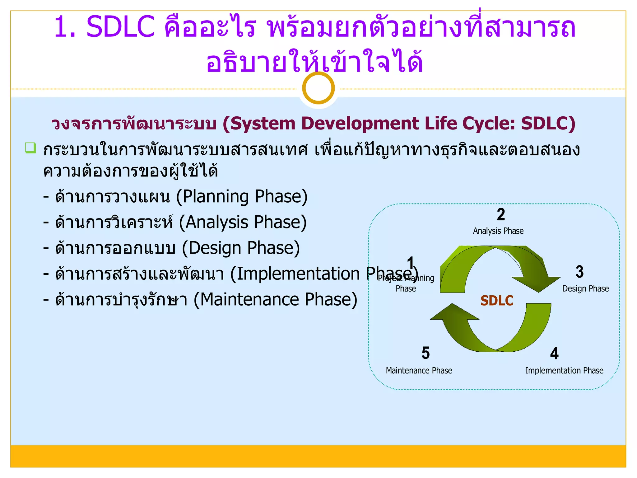 System development life cycle sdlc | PPT
