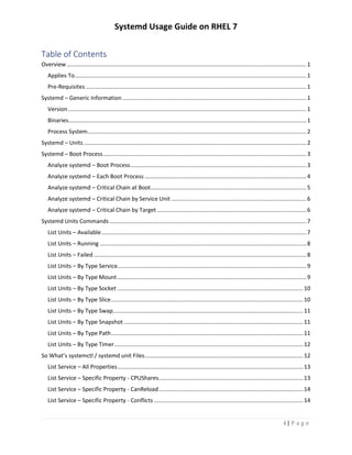SystemD Usage Guide | PDF
