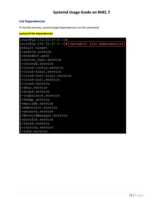SystemD Usage Guide | PDF