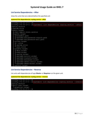 SystemD Usage Guide | PDF