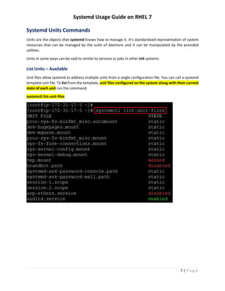SystemD Usage Guide | PDF