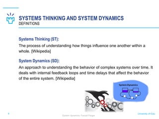 System dynamics- simulation and modeling social systems | PDF